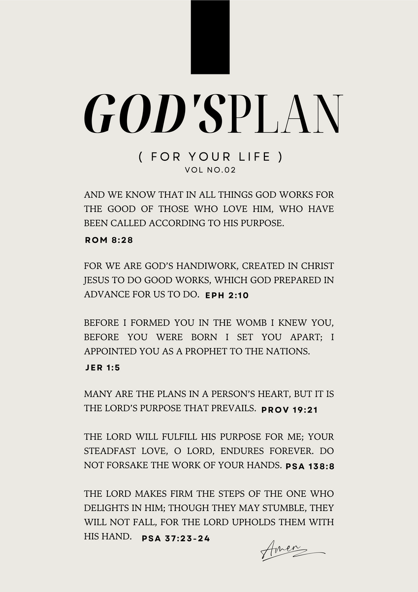 Gods plan for your life | Christian Home Decor | Inspirational Bible ...
