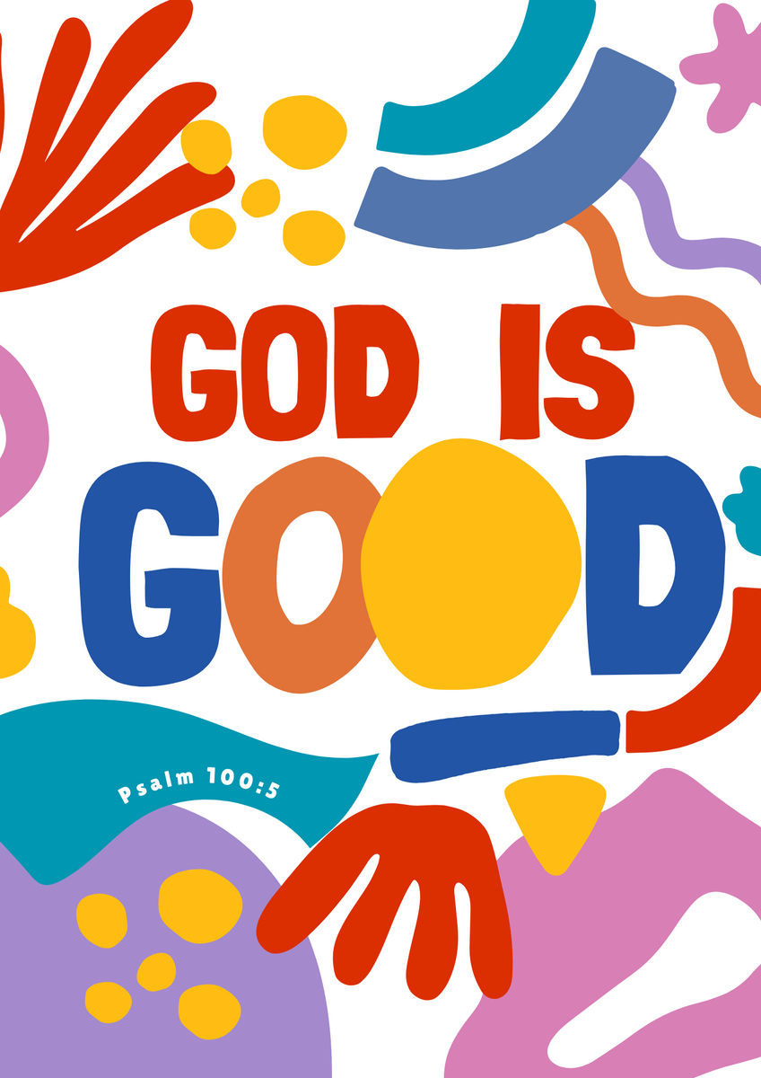 God is Good | Modern Christian art print | Scripture posters for teens ...