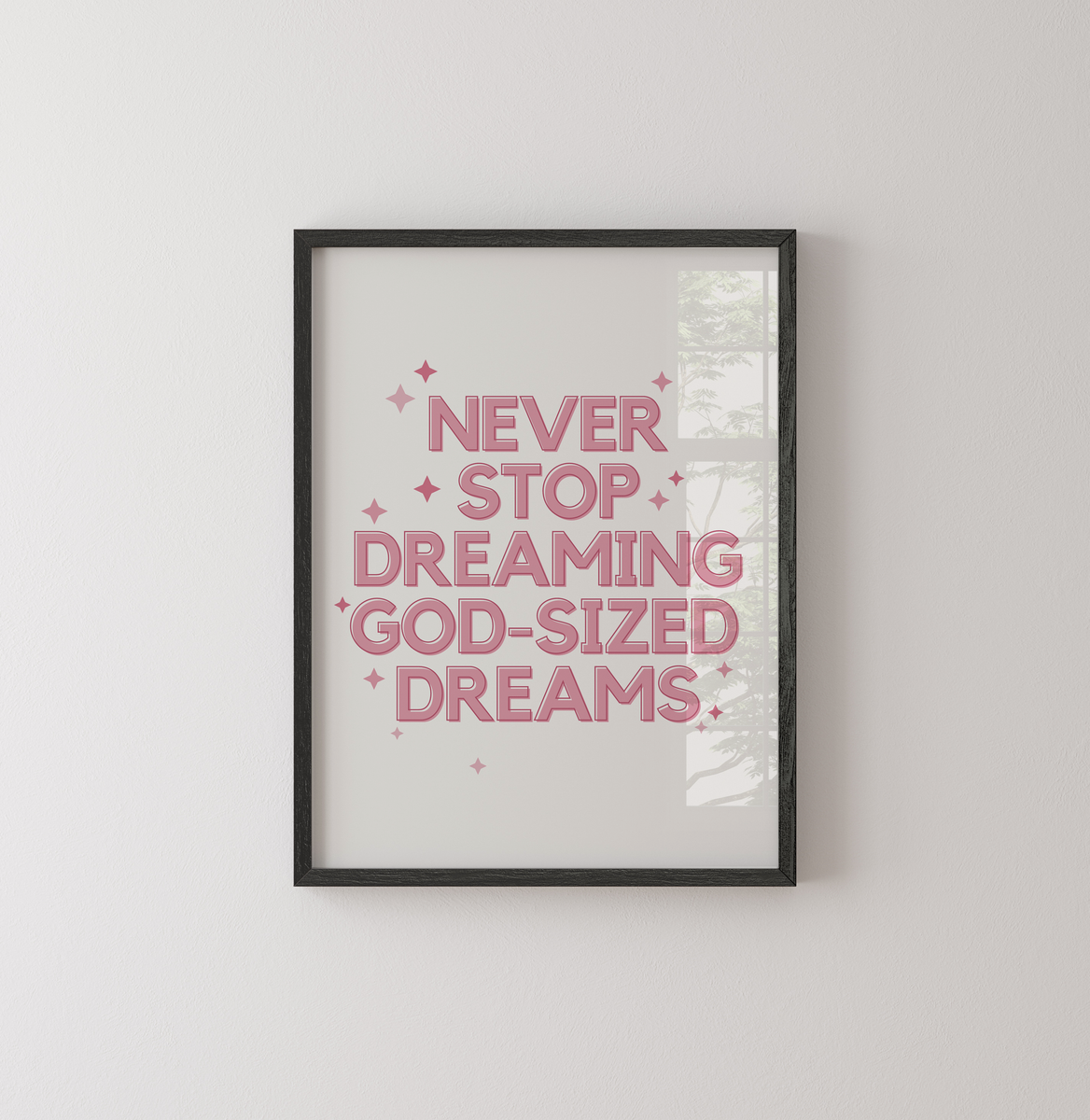 God-Sized Dreams | Modern Christian art print | Scripture posters for ...