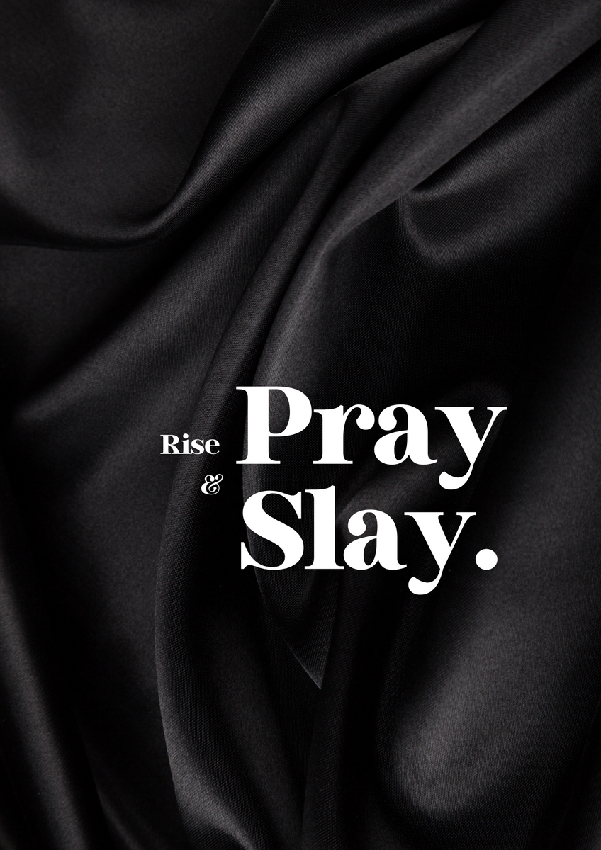 Pray and Slay | Modern Christian art print – Scripture Bella