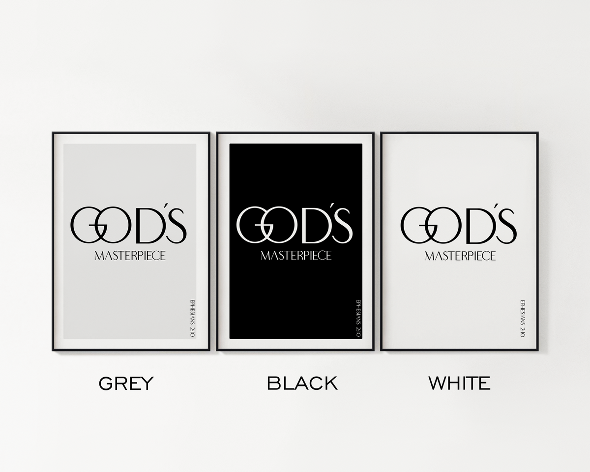 God's Masterpiece | Christian Poster | Ephesians 2:10 – Scripture Bella