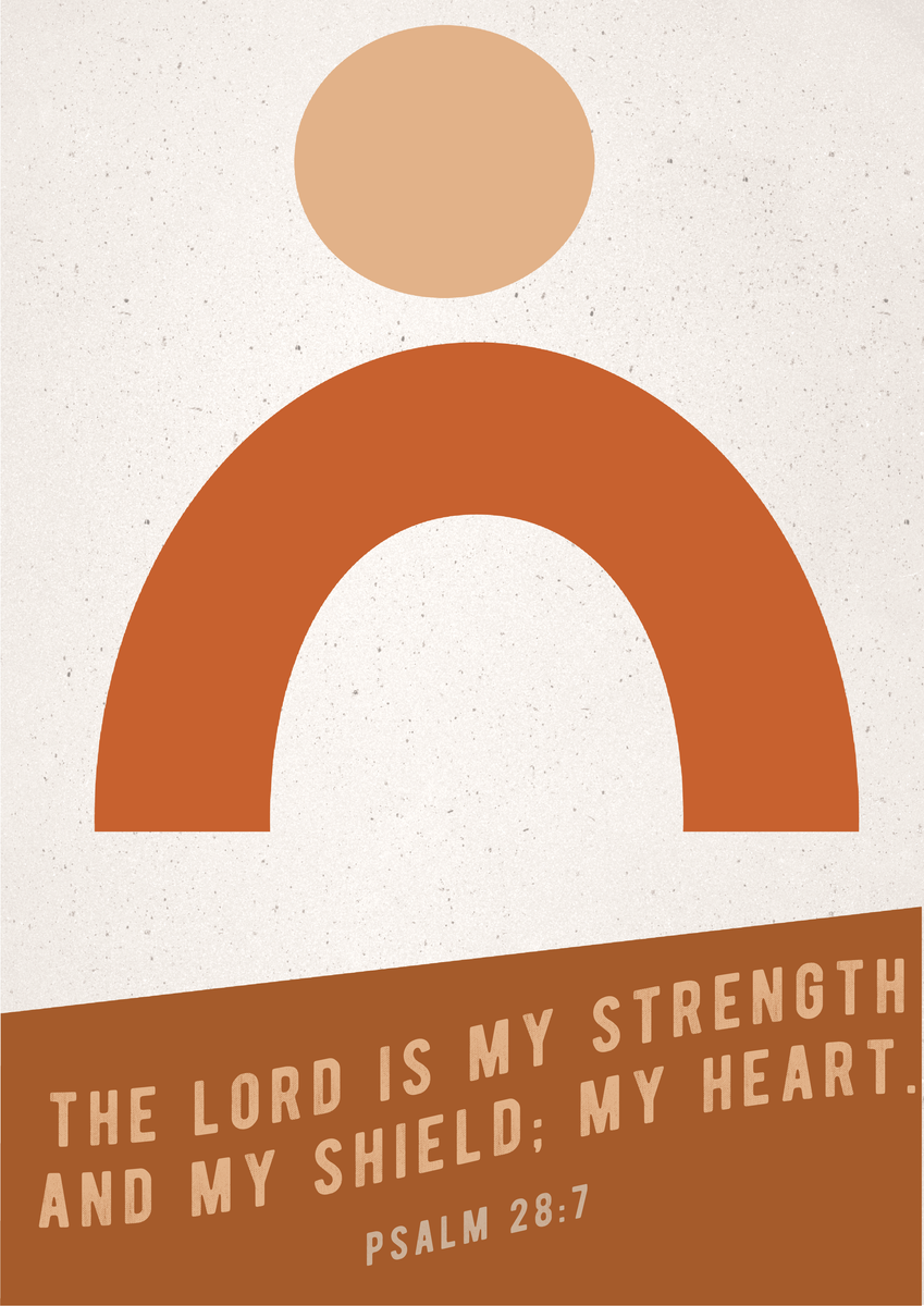 Latest The Lord Is My Strength and Shield Christian Art Print Buy Now ...