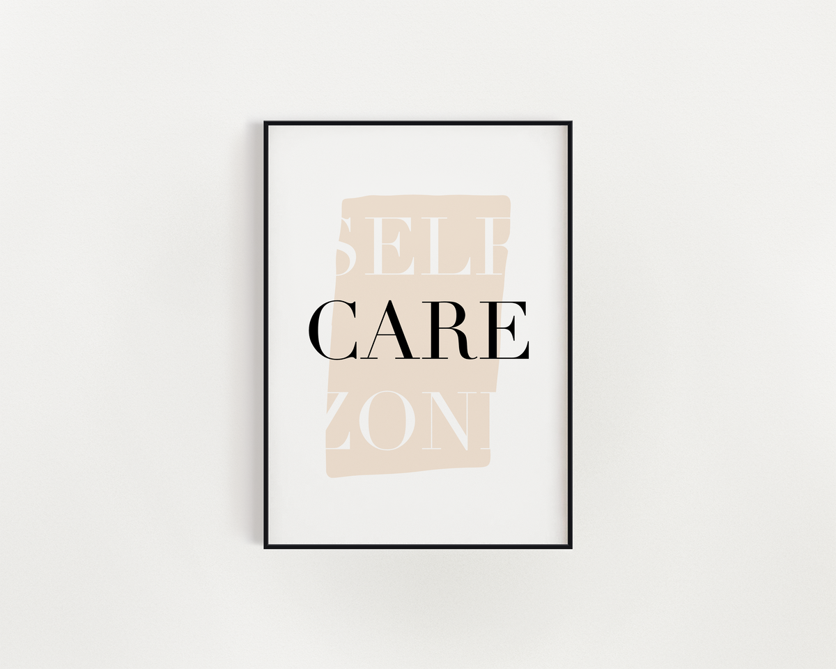 Self care zone | Bathroom Poster – Scripture Bella