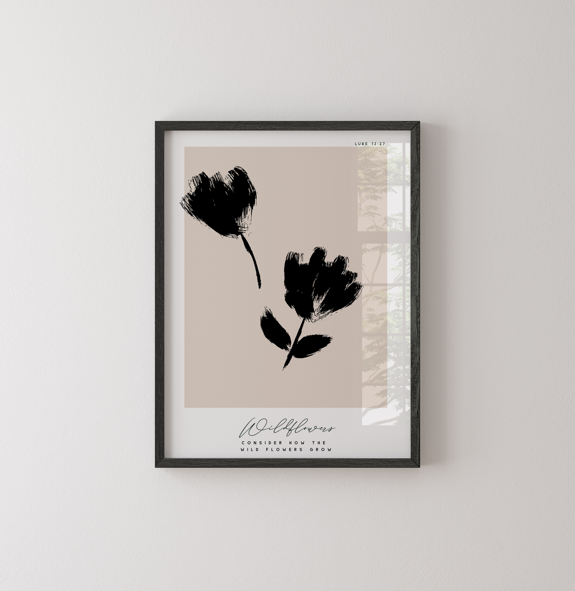 Wildflower Art Print | Luke 12:27 | Bible verse prints | Scripture Pos ...